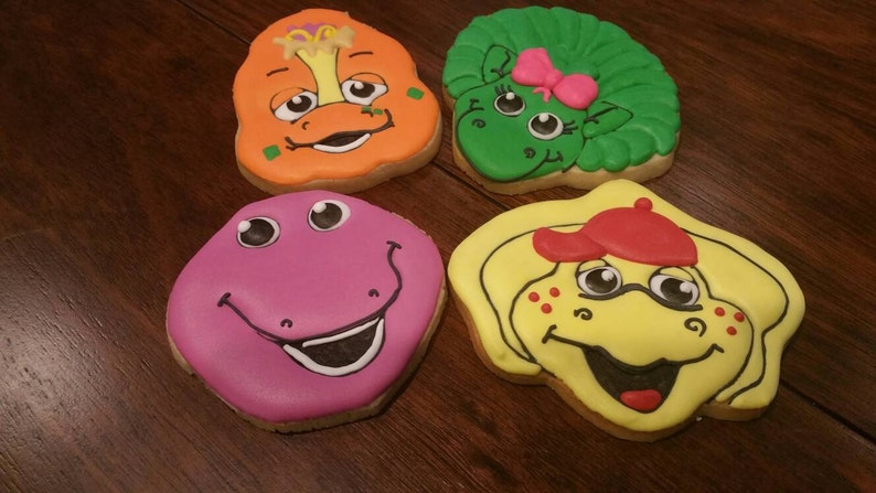 Barney and friends cookies | Etsy