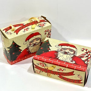 Christmas Candy Box, Unused NOS, Santa Claus, Gingerbread Man, Happy ...
