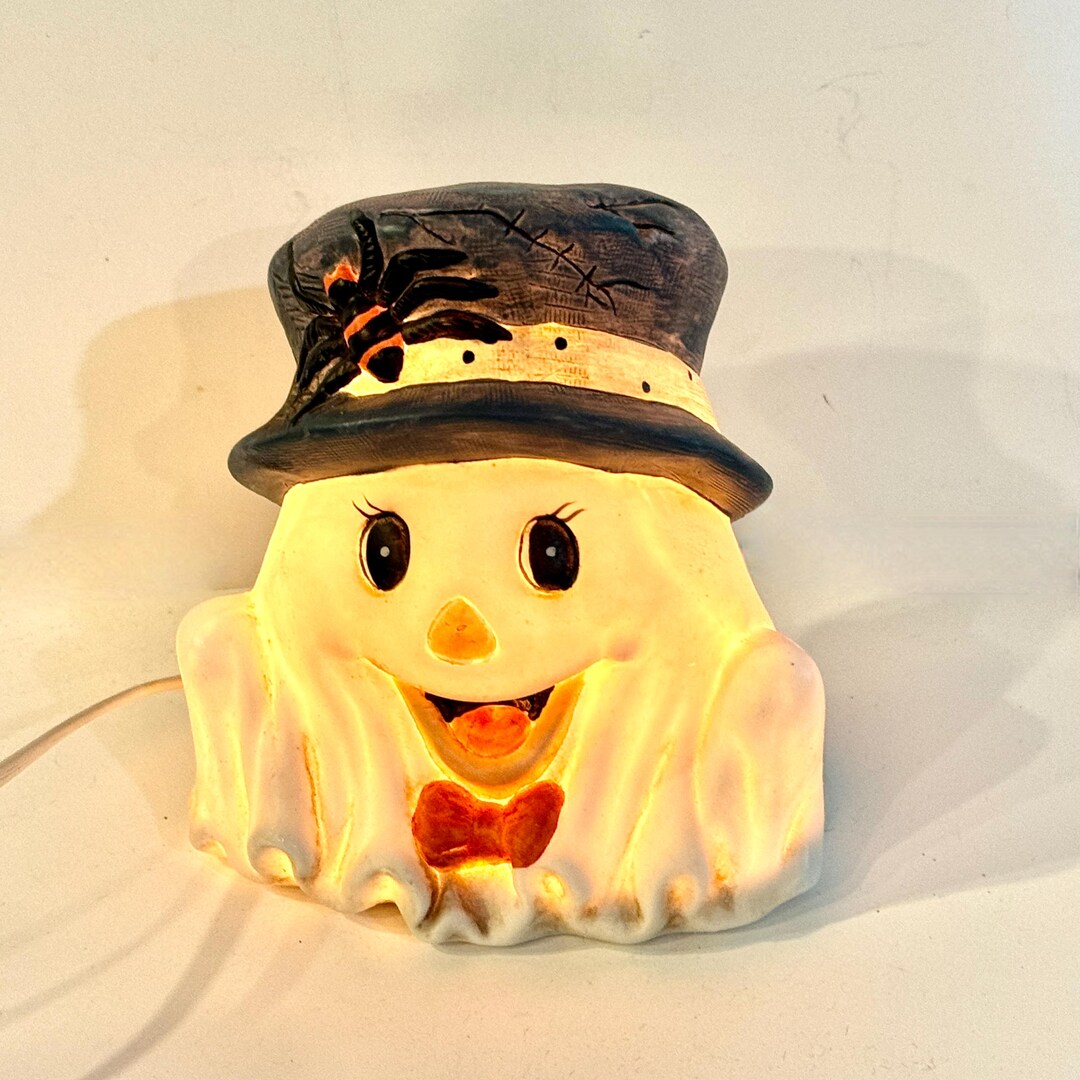 Vintage Halloween, Ghost Night Light, Original Box, Ceramic Decor, Kid ...