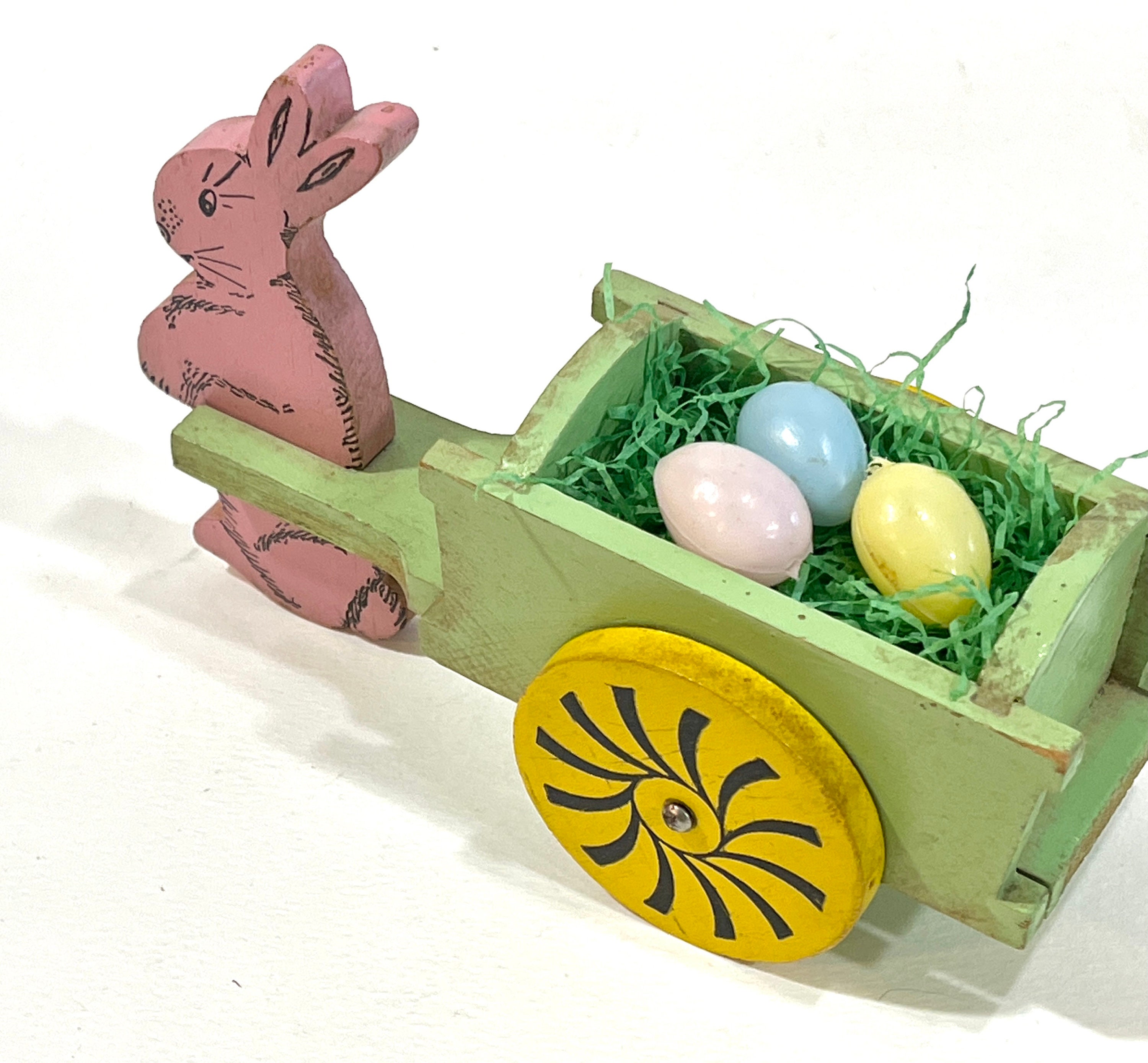 Ornaments & Accents Circa 1940’s Folk Art Handmade Wooden Easter Rabbit ...