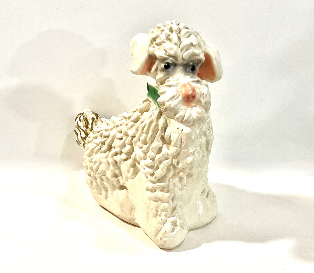 Vintage Kitsch, Chalkware Poodle, Coin Bank, Mid Century 1950s, Poodle ...