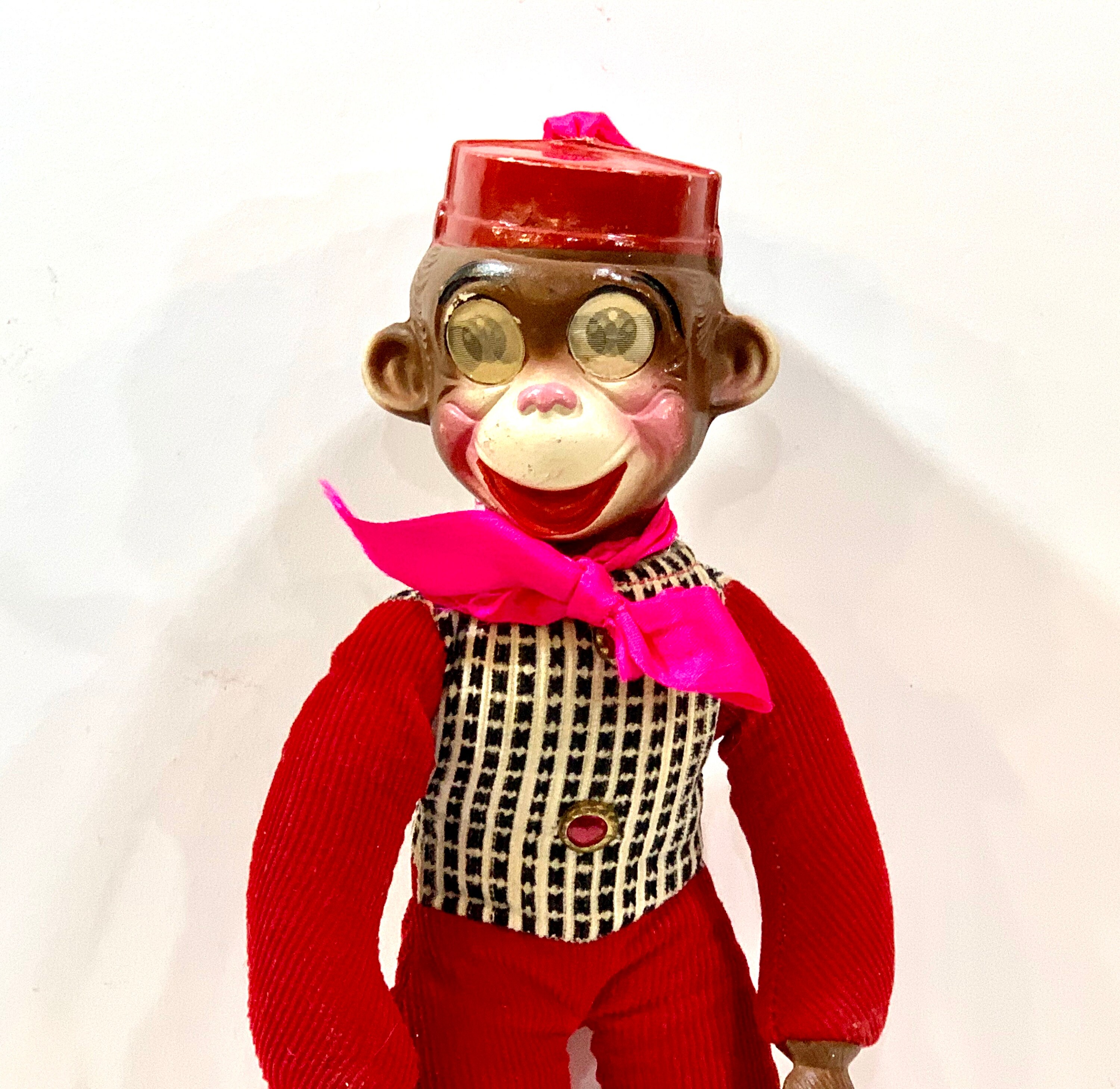 Vintage 1950's Monkey Doll Organ Grinder Monkey Bell | Etsy