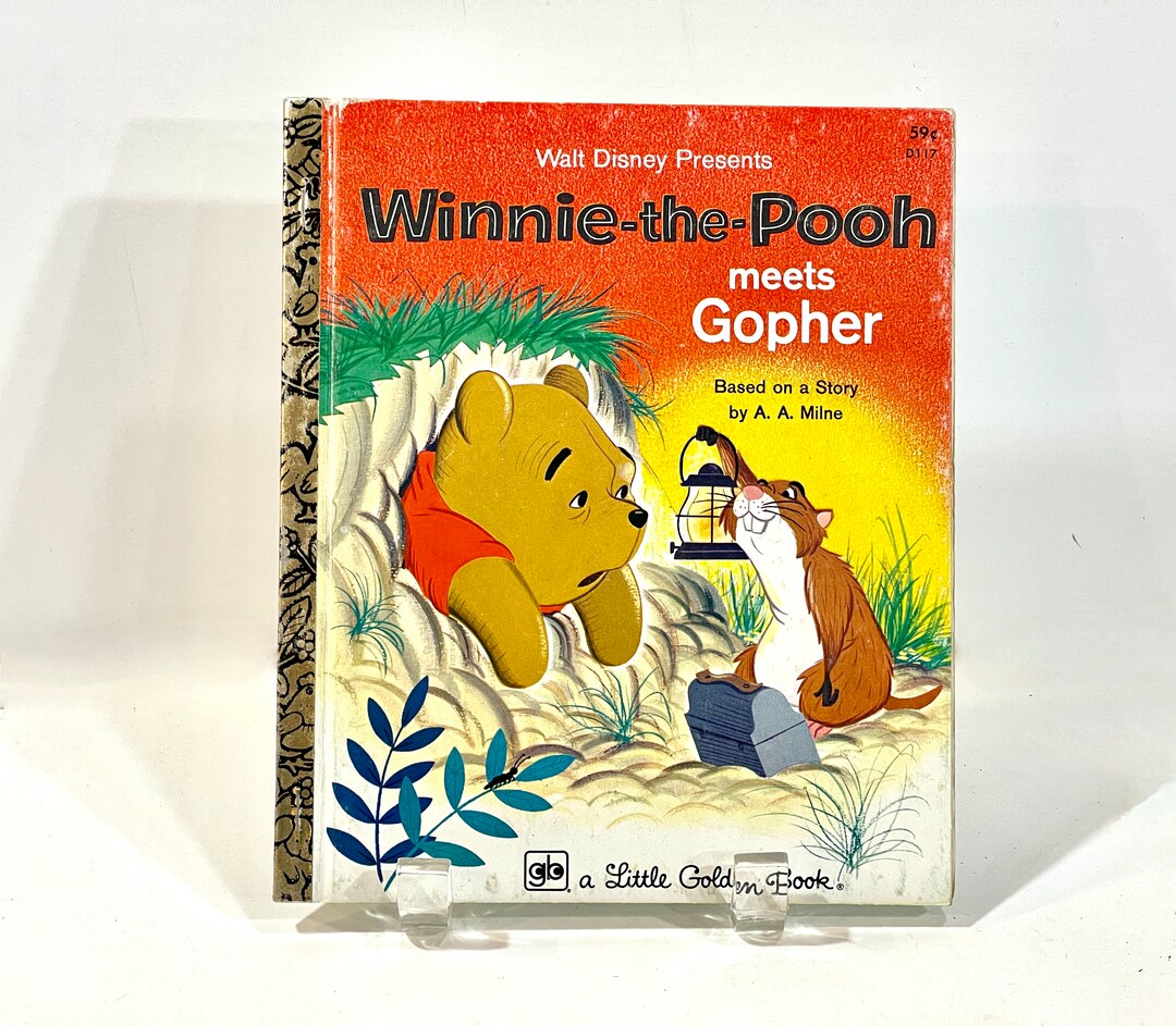 Vintage Storybook, Walt Disneys, Winnie the Pooh, Meets Gopher, Little ...