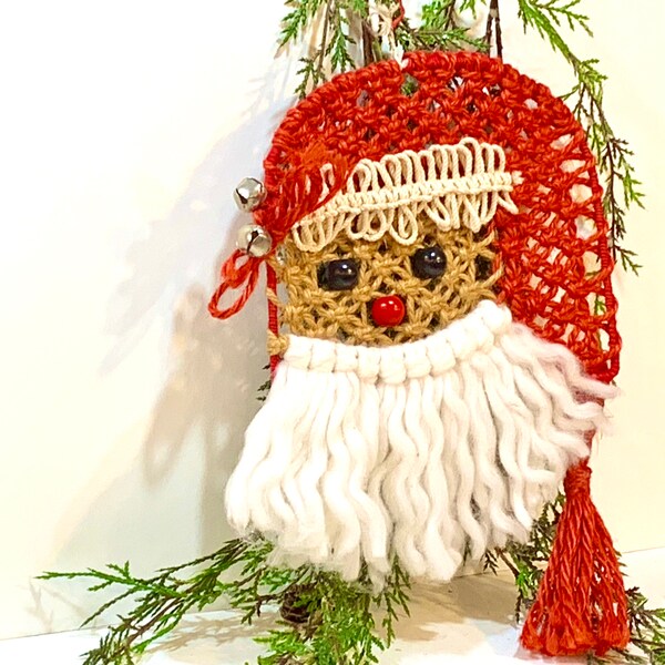 Macrame Santa Face Pattern - Etsy