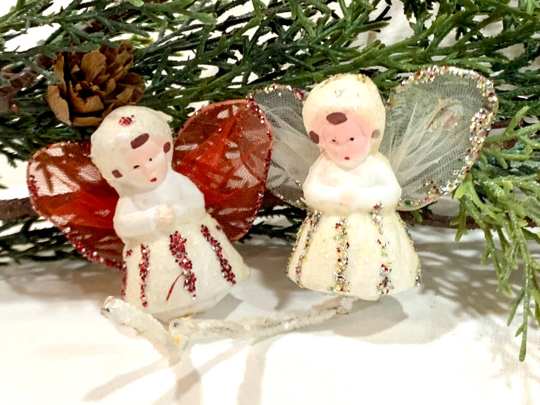 Vintage Christmas, Miniature Angel, Celluloid Angels, Made in Germany ...