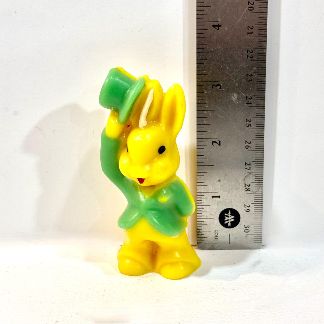 Vintage Gurley, Easter Bunny, Top Hat, Yellow Bunny, Mid Century 1950s ...