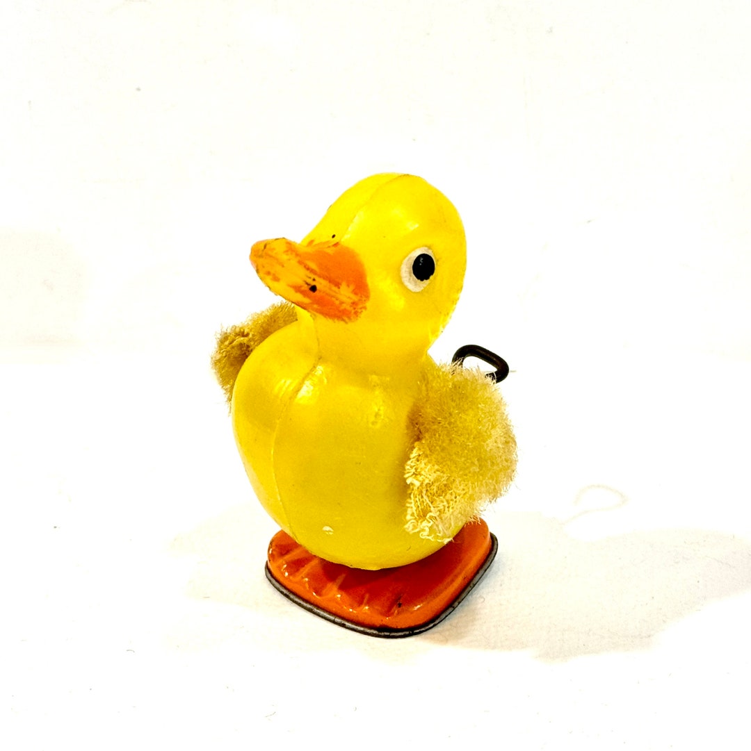 Vintage Toy, Wind up Duck, Plastic Toy, Mid Century Holiday, Baby Duck ...