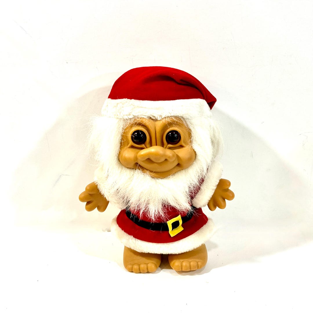 Vintage Christmas, Santa Troll, Amber Eyes, Russ Troll Doll, Retro ...
