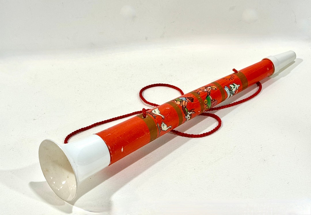 Toy Horn, Paper Litho, Cardboard and Plastic, Works Great, Large 14 ...