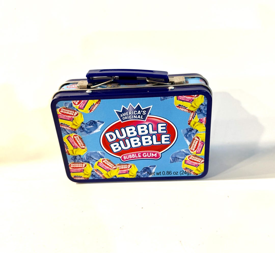 Vintage Advertising Tin, Mini Dubble Bubble, Lunch Box Style, Tin Box ...