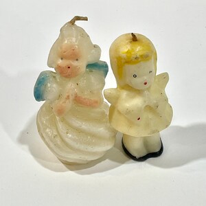 Vintage Christmas, Angel Candles Set of 2, Unburned Wicks, Gurley ...
