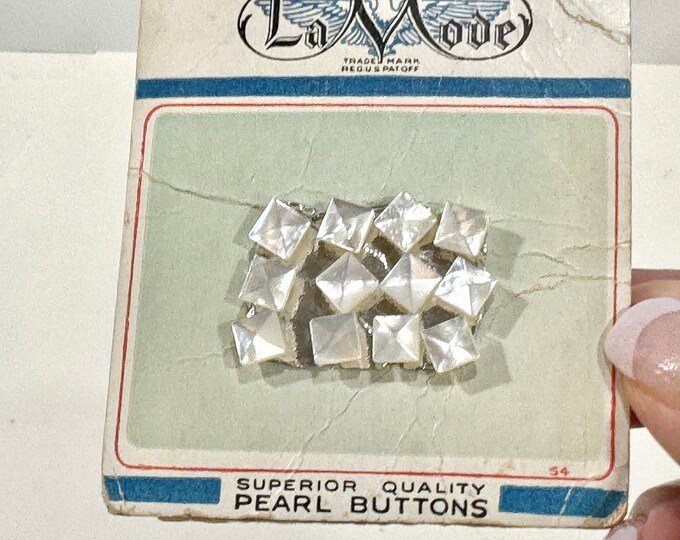 Antique Buttons, La Mode Brand, Button Card, Fancy Pearl Buttons, Set ...