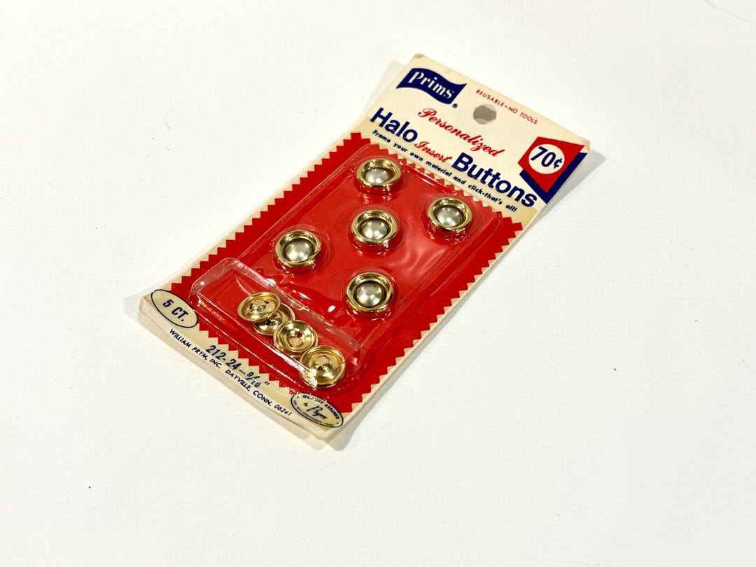 Vintage Sewing, Halo Insert Buttons, Prims Personalize,reusable Buttons ...