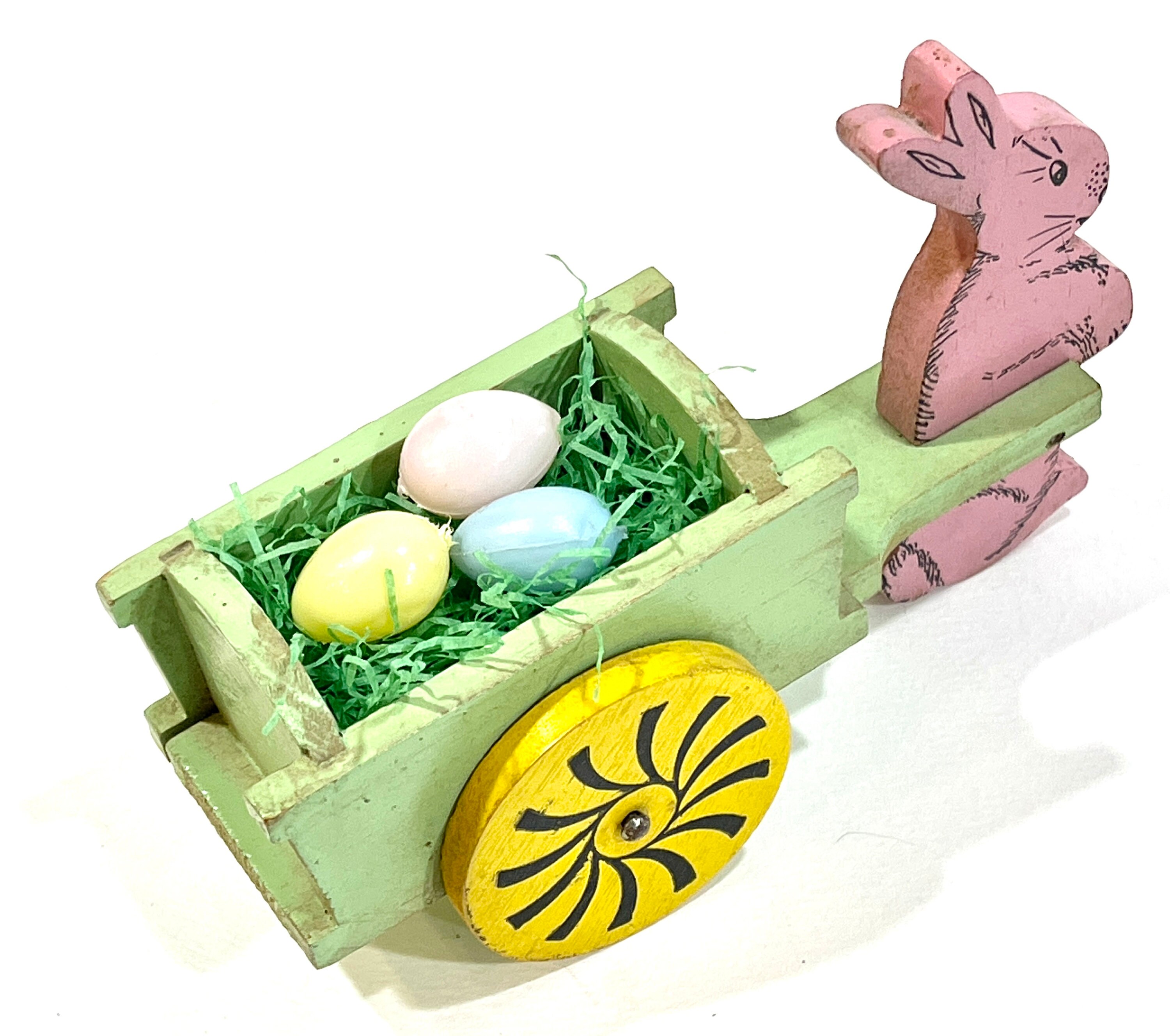 Ornaments & Accents Circa 1940’s Folk Art Handmade Wooden Easter Rabbit ...