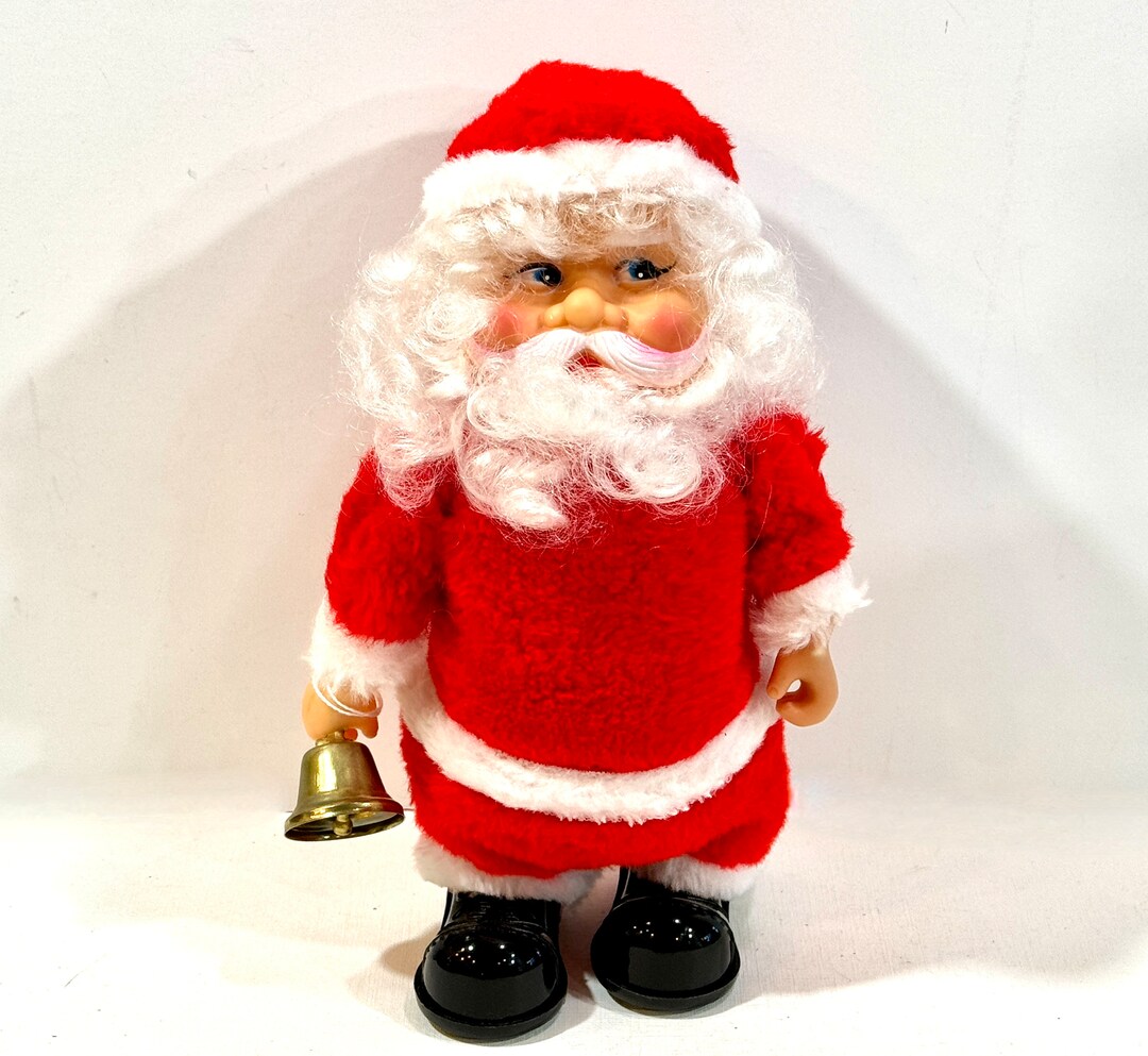 Vintage Christmas Musical Santa Rings Bell Walks Battery - Etsy