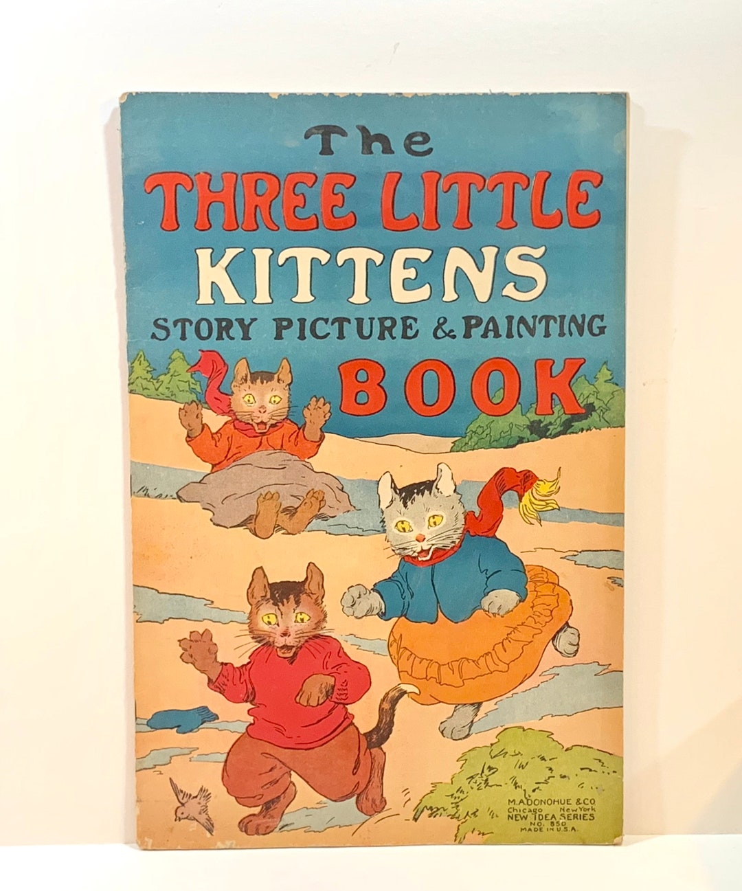 Antique Three Little Kittens Activity Book: 1910s Children's Painting ...