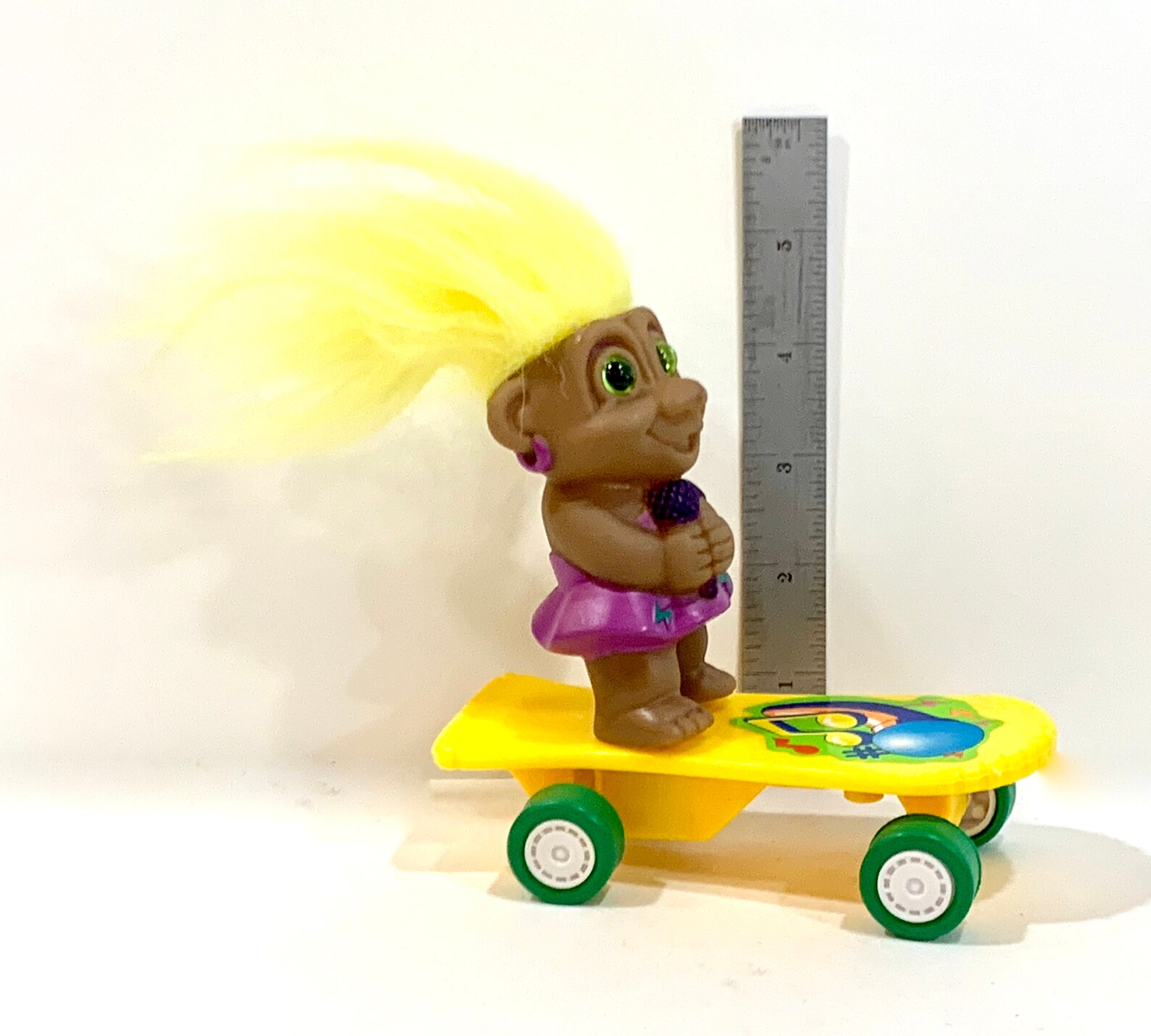 Retro Troll Doll Skateboard Troll Rock And Roll Troll W Etsy