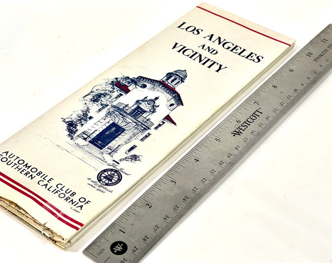 Los Angeles Area, Street Map, 1950s City Map, Southern CA, Automobile ...