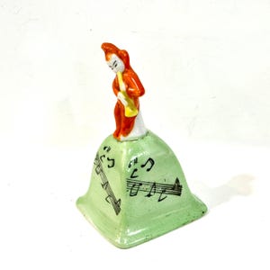 Vintage Elf Pixie Bell, Music Notes, Ceramic Collectible, Figural Bell ...