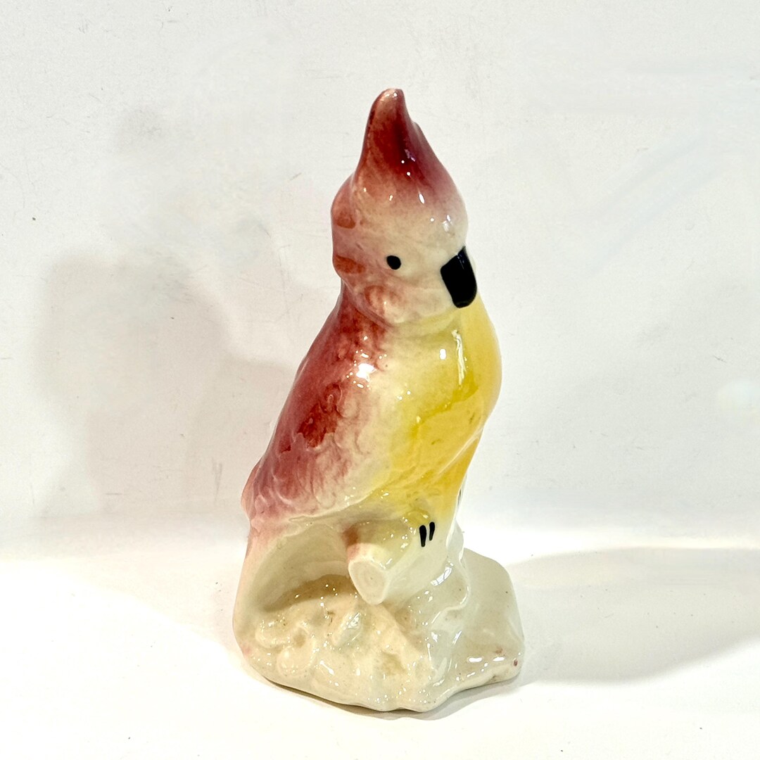 Vintage Cockatoo, Ceramic Figurine, Parrot Statue, Mid Century 1950s ...