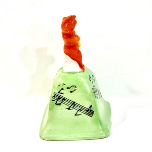 Vintage Elf Pixie Bell, Music Notes, Ceramic Collectible, Figural Bell ...