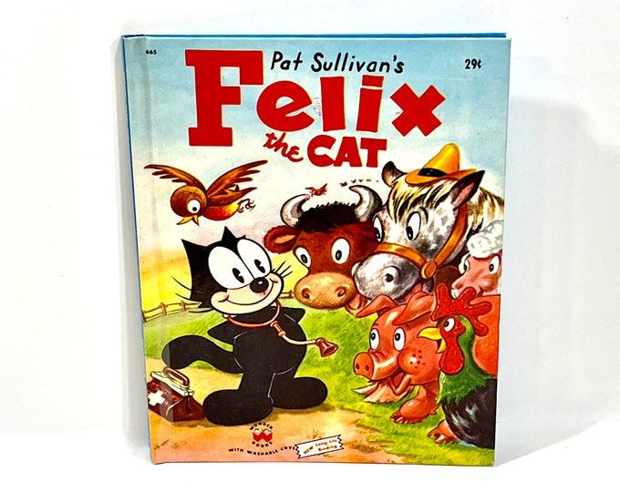 Vintage 1950s Felix the Cat, Mid Century Cat, Storybook, Picture Book ...