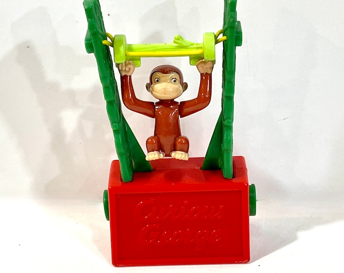 Curious George, Flip Toy, Push Puppet, Universal Studios, Monkey Toy ...