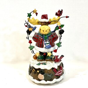 Funky Santa Moose, Music Box, We Wish You a Merry Christmas, Retro ...