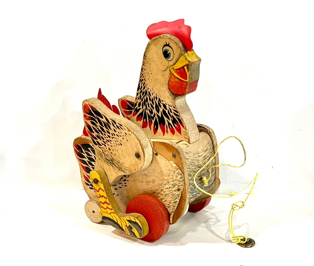 Vintage Toy, Cackling Hen, Fisher Price 120, Chicken Toy, Mid Century ...