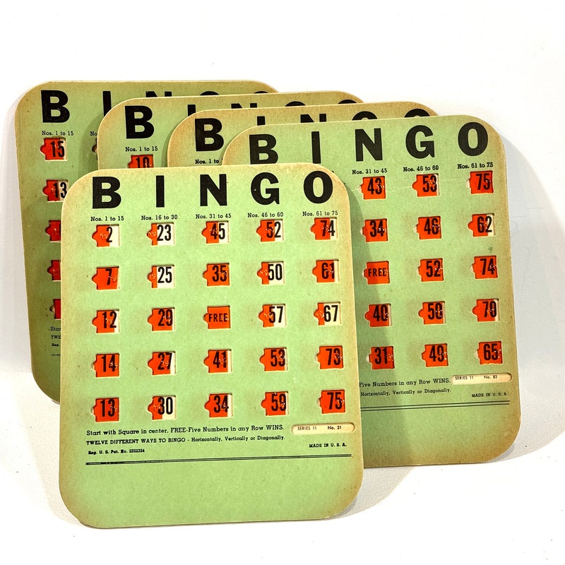 Vintage Bingo Cards - Etsy