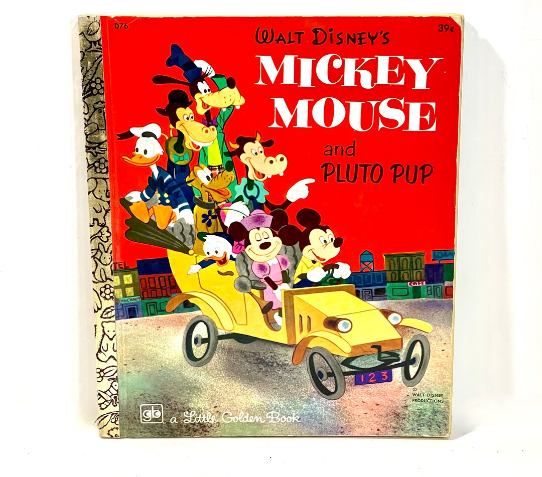 Walt Disney's Mickey Mouse and Pluto Pup Little Golden Book, D76, by ...