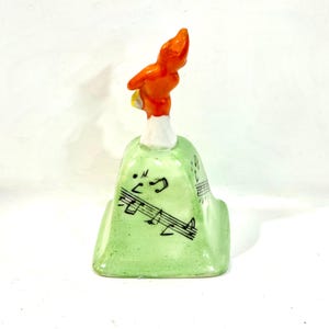 Vintage Elf Pixie Bell, Music Notes, Ceramic Collectible, Figural Bell ...