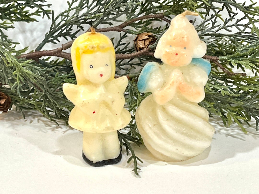 Vintage Christmas, Angel Candles Set of 2, Unburned Wicks, Gurley ...