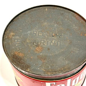 Vintage 1950s Folgers Coffee Can, Key Wind, Original Lid, Colorful Ship ...