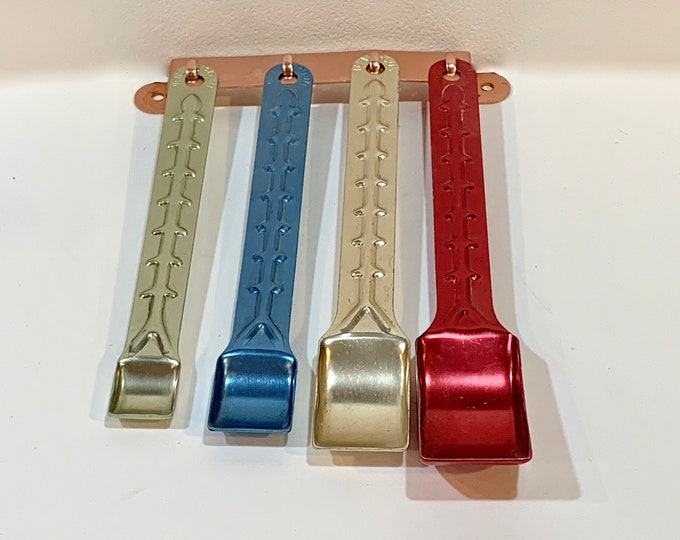 Vintage Aluminum Anodized Measuring Spoon 4 Long Handles - Etsy