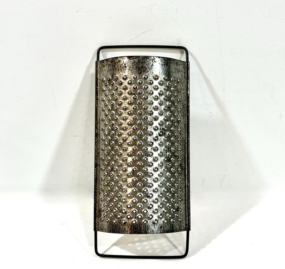 Vintage Kitchen Grater, Metal Half Round, Open Back, Mid Century 1950s ...