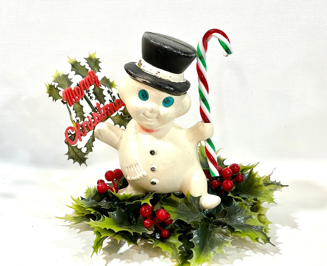 Vintage Christmas, Funky Snowman, Google Eyed, Lenticular Eyes, Blinky ...