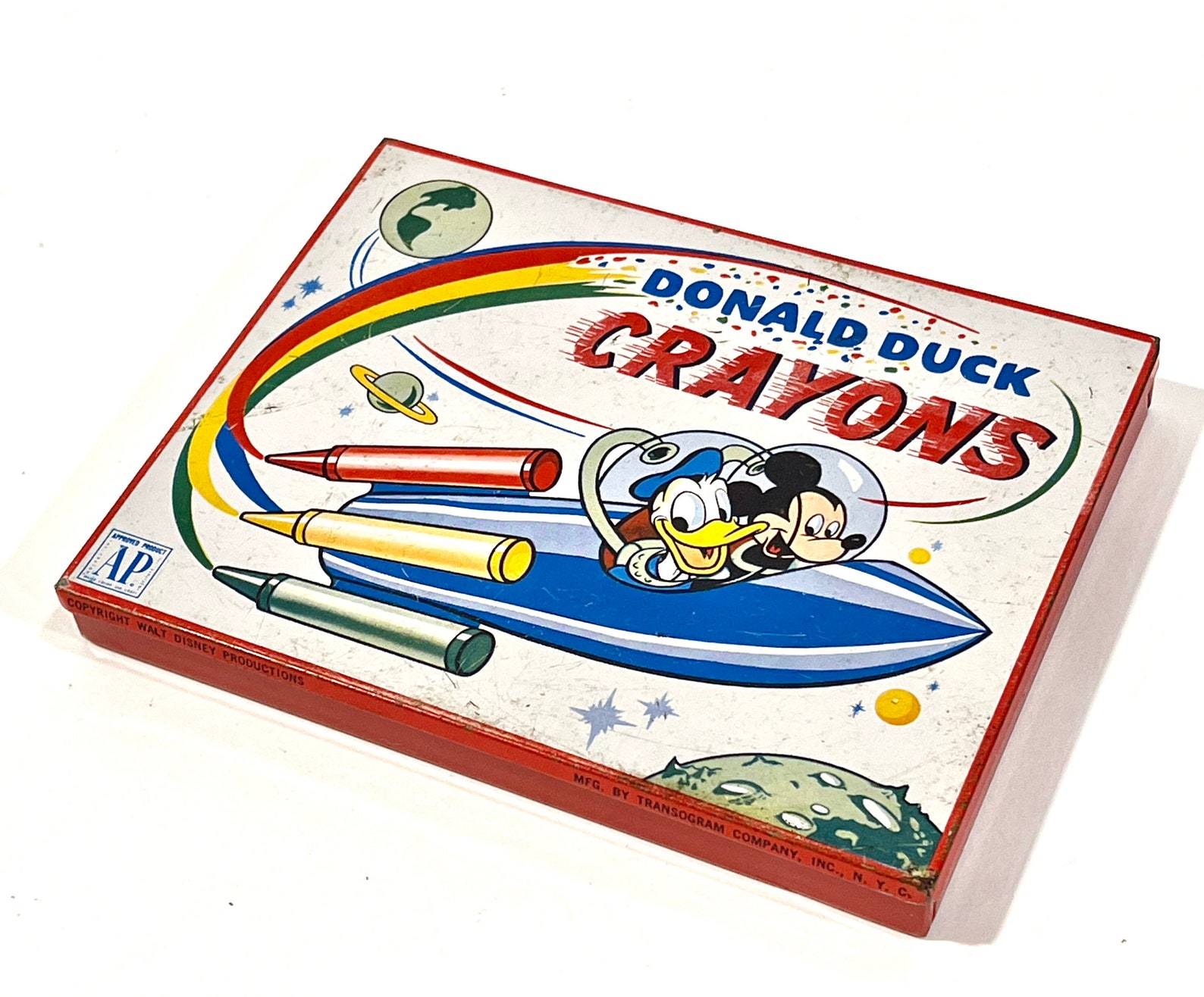 Vintage Disney Tin Litho Crayon Tin Walt Disney Donald - Etsy