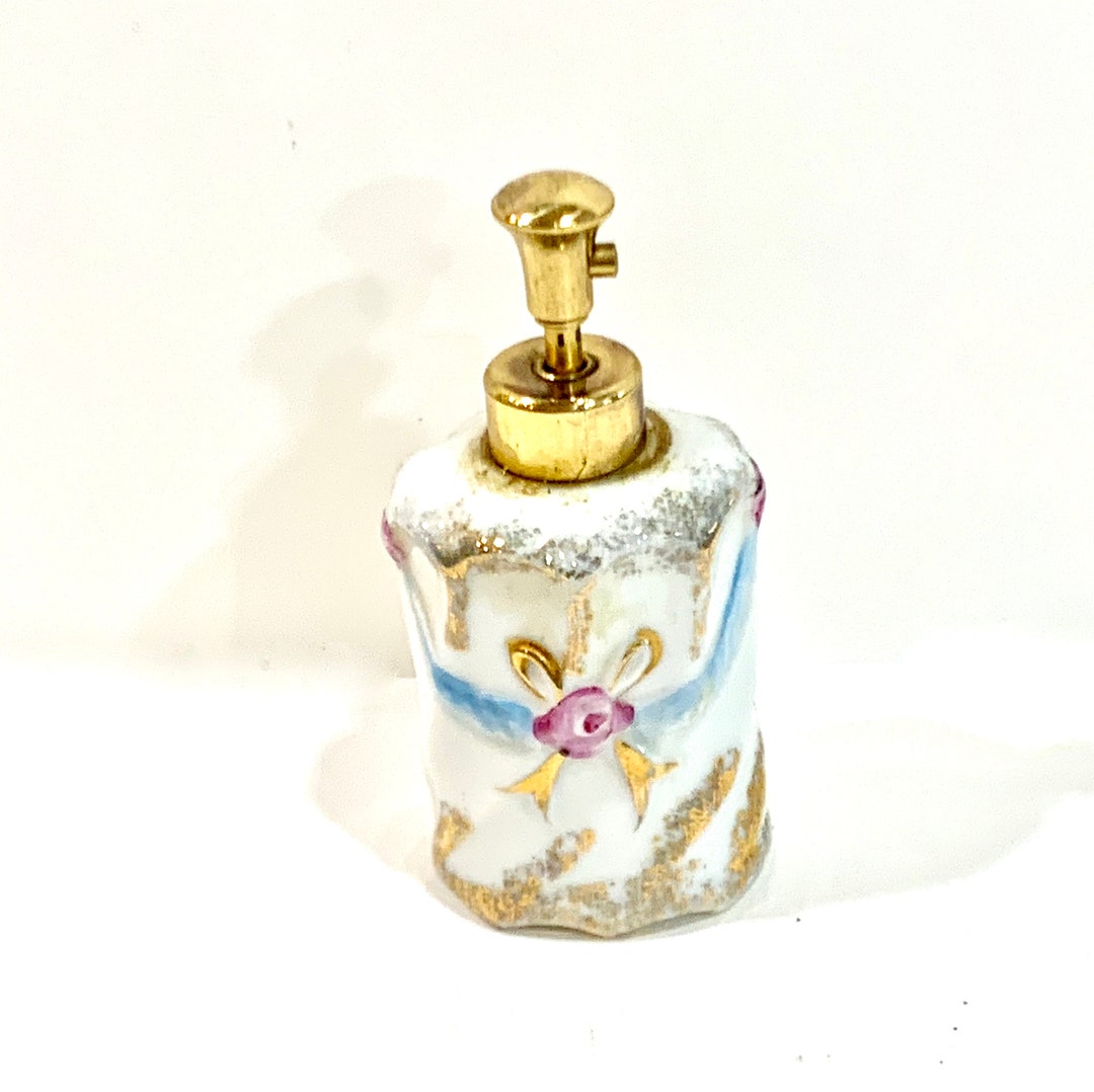 Vintage Perfume Atomizer, Cologne Bottle, Hand Painted, Boudoir Decor ...