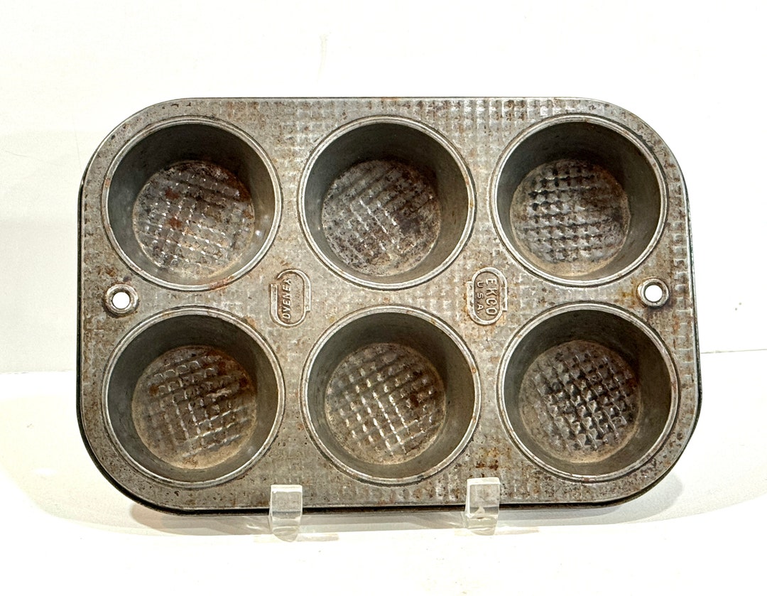 Vintage Muffin Tin, EKCO USA, Textured Design, Cup Tin, Cupcake Tin ...
