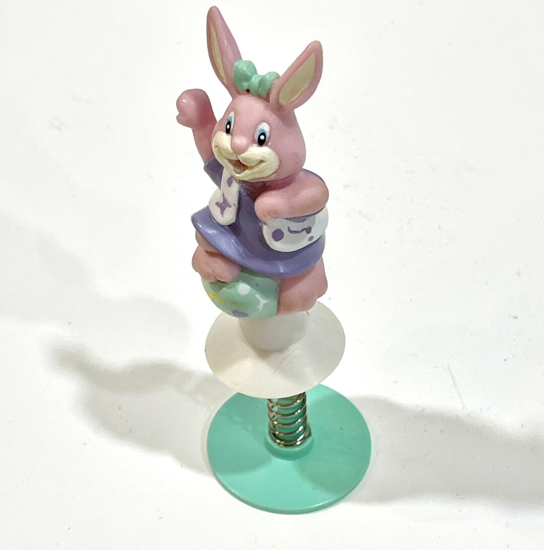 Vintage Easter, Pop up Toy, Bunny Rabbit, Mushroom, Plastic, Spring ...