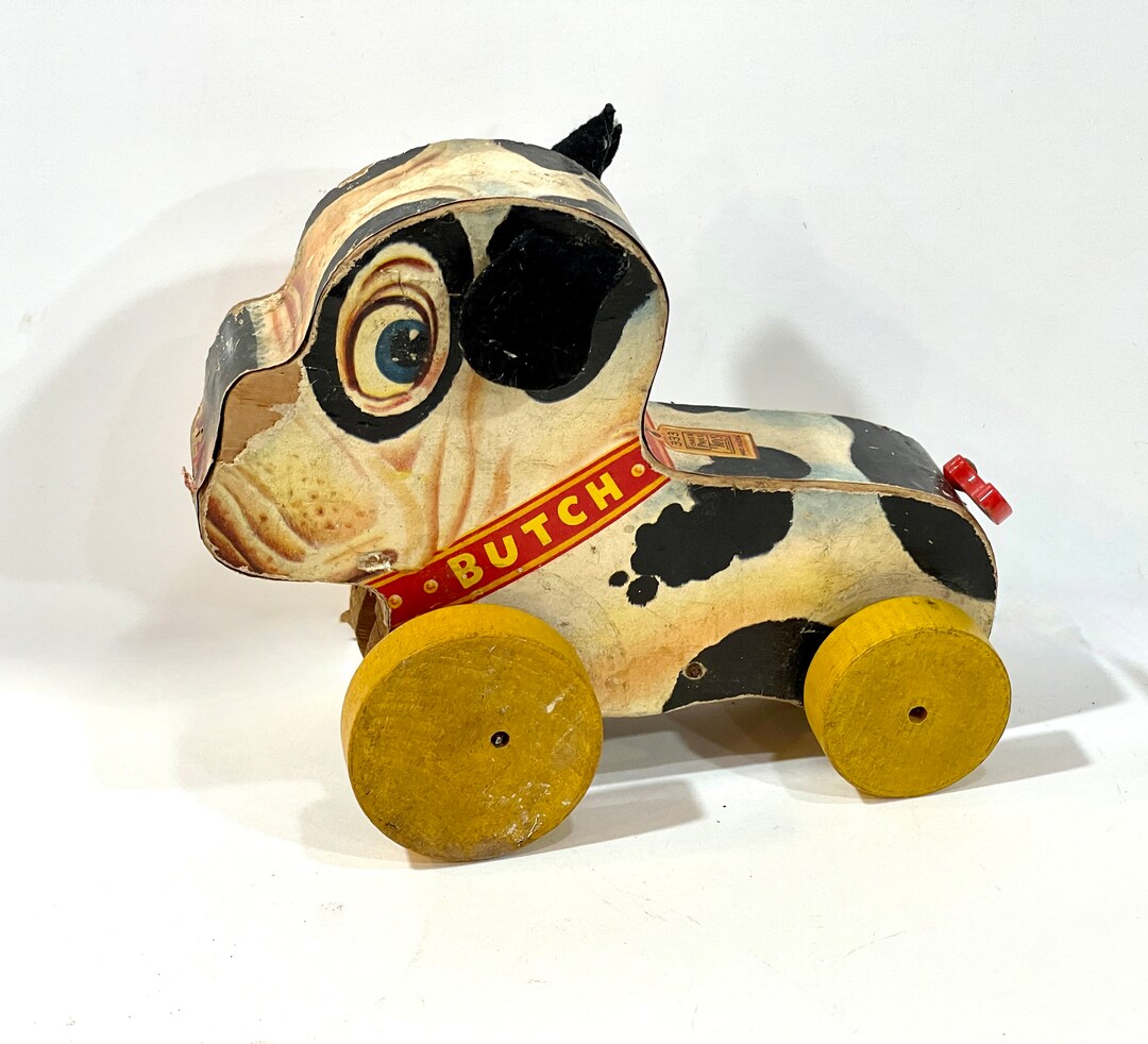 Vintage Fisher Price, Butch the Pup,bulldog Toy, Mid Century 1950s ...