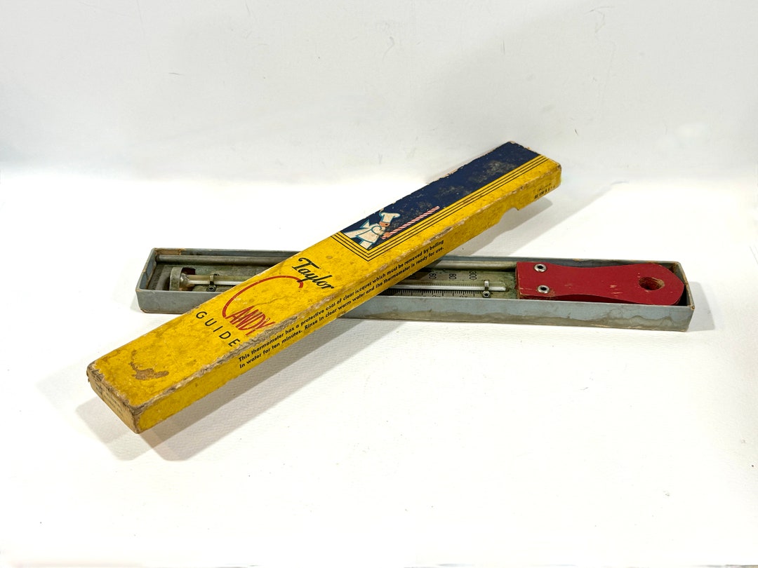 Vintage Kitchen, Candy Thermometer, Taylor Candy Guide, Original Box ...