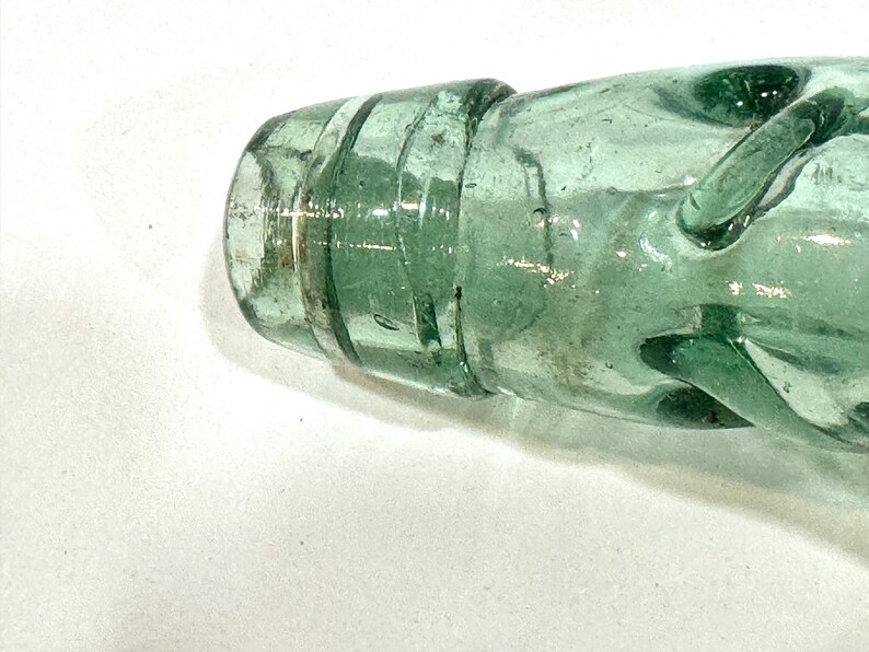Vintage Codd Bottle: Green Glass Marble Seal - Redfearn Bros, Souter ...