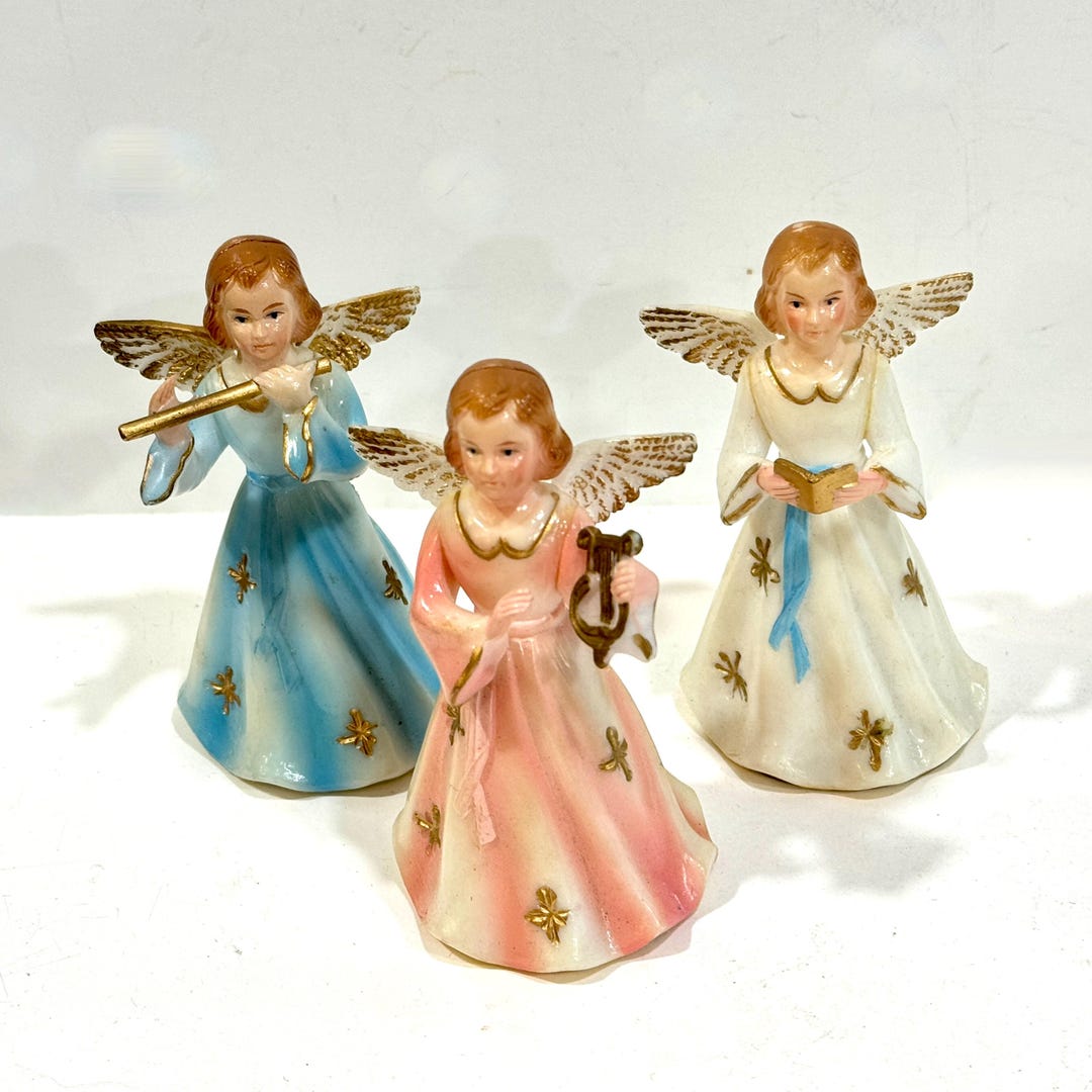 Angel Musicians, Set of 3, Original Box, Christmas Decor, Made in Hong ...