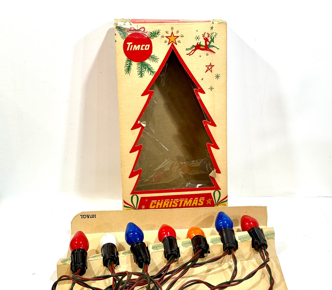 Vintage Christmas, 7 Light String, TIMCO, the Thomas Co, Display ...