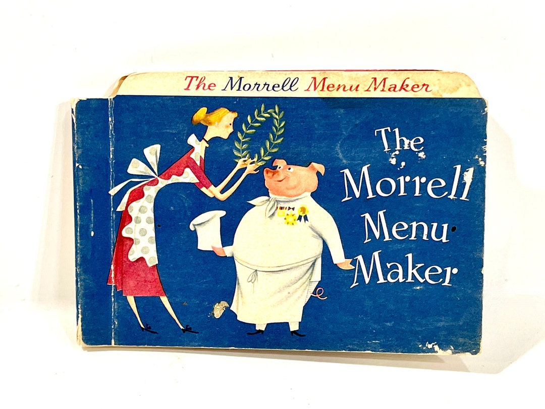 Vintage 1950s, Recipe Booklet, Morrell Menu Mini Recipe Book Softcover ...