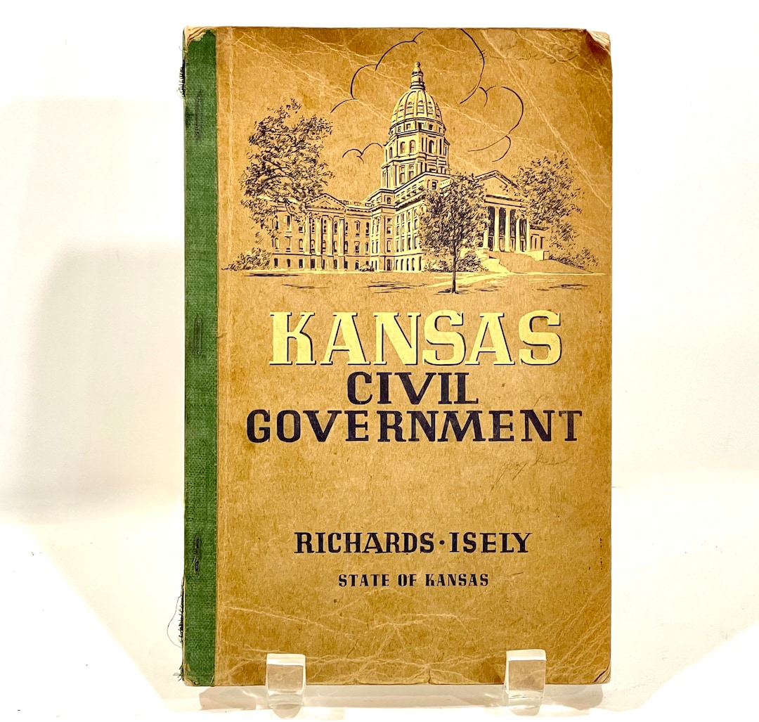 Vintage Text Book, Kansas Civil Government, Mid Century 1940s, Richards ...
