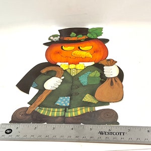 Vintage Halloween, Die Cut Hobo JOL, Pumpkin Man, Wall Decoration ...