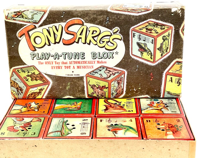 Vintage Toy, Musical Blocks, Original Box, Play a Tune Blox, Mid ...